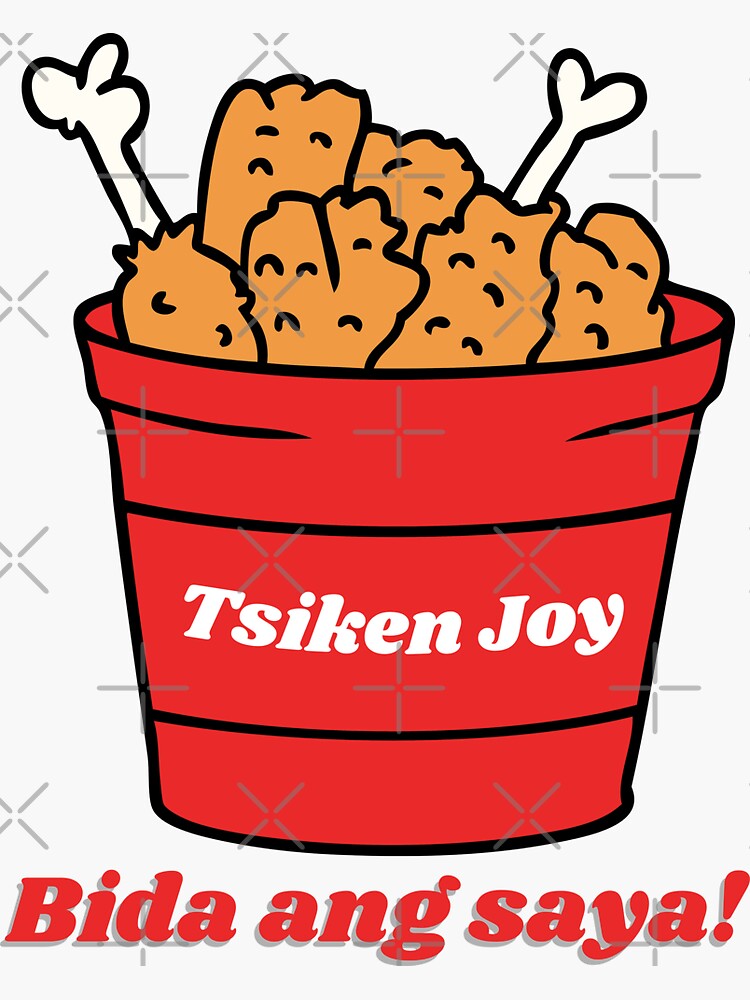 "Tsiken Joy Bida Ang Saya!" Sticker for Sale by MyPrintCharming | Redbubble