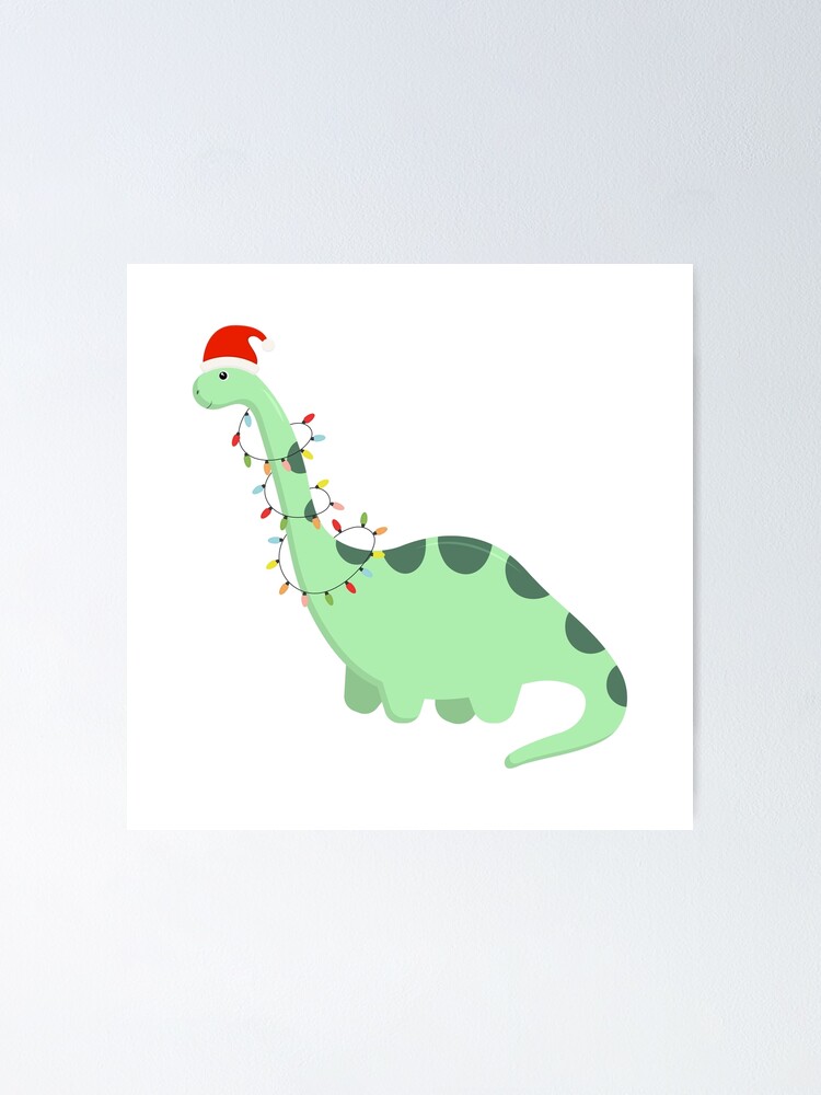 "Cute dinosaur. Happy New Year" Poster for Sale by YuliaLark | Redbubble