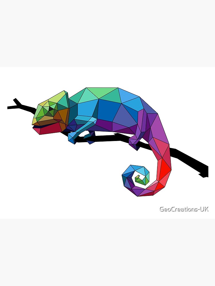 "Geometric Chameleon Multicoloured" Poster for Sale by GeoCreations-UK ...