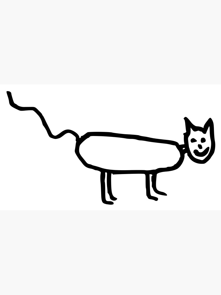 Póster «Gato gracioso - dibujo lineal, gatito bosquejado» de Piri-Betschart | Redbubble