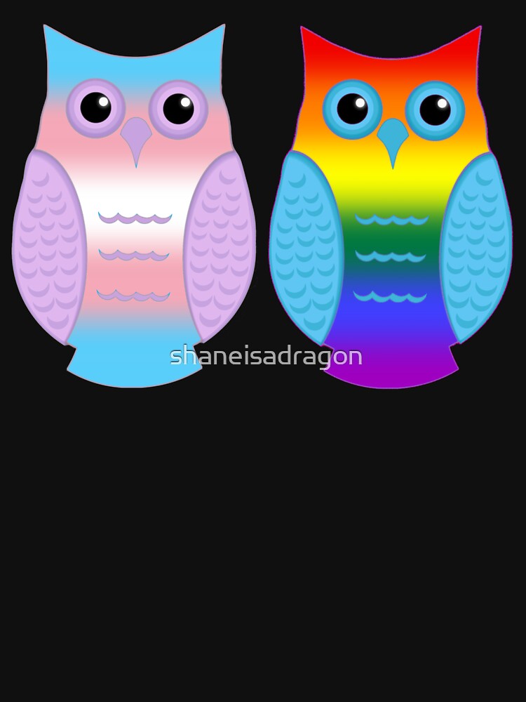 Gay Trans Pride Owls T Shirt By Shaneisadragon Redbubble