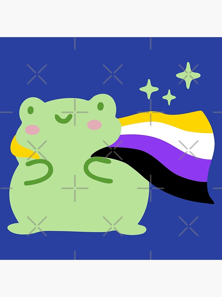 "LGBTQ Non-Binary Pride flag frog" Poster for Sale by pookkudesign | Redbubble