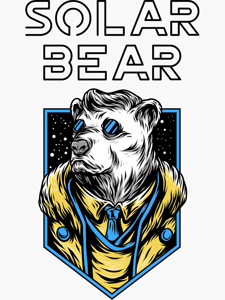 "Solar Bear" Sticker for Sale by Go-Wild | Redbubble