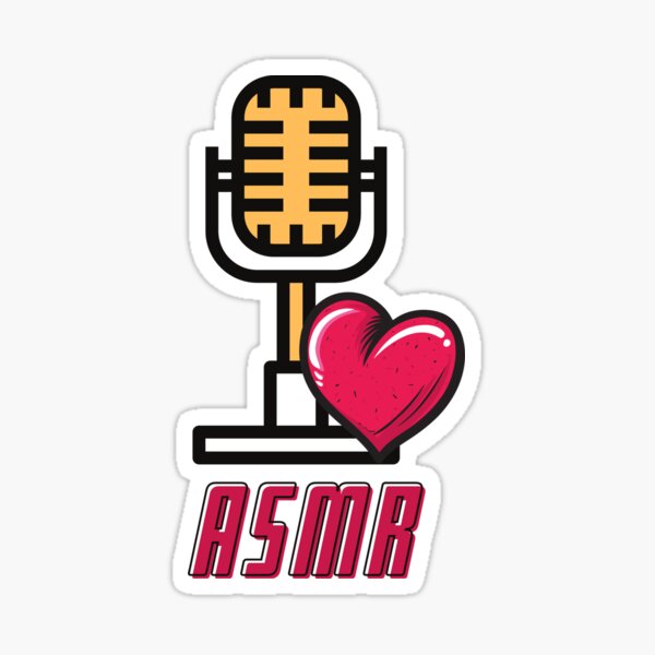 "ASMR Heart Microphone " Sticker for Sale by ASMRfanatics | Redbubble
