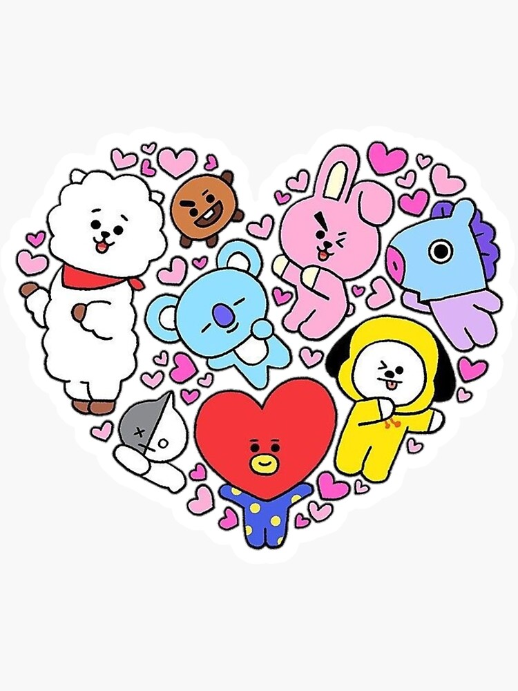 "BT21 Characters" Sticker for Sale by canyonmoon | Redbubble