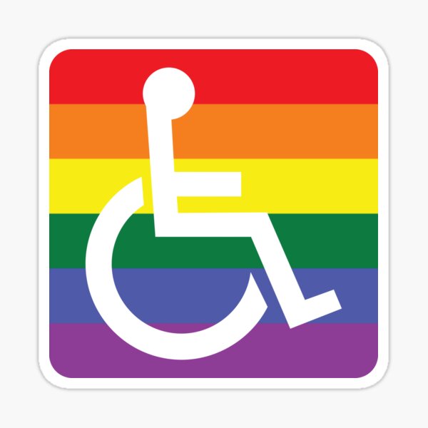 "LGTBQ Disabled Pride Badge" Sticker for Sale by Glynli | Redbubble