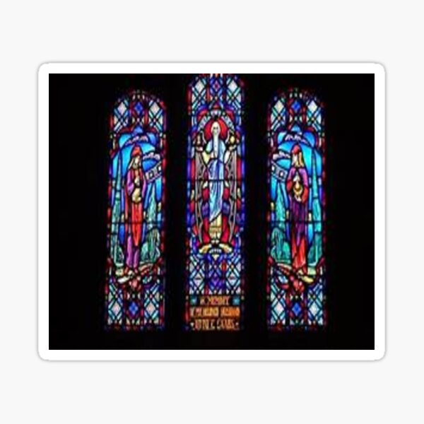"holy trinity window" Sticker for Sale by nigejohn | Redbubble