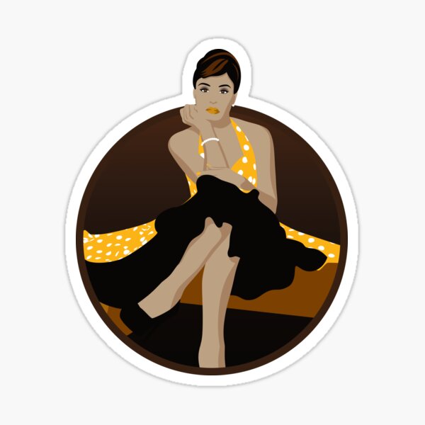 "Burlesque Girls | Delphine - Yellow & Orange" Sticker for Sale by ...