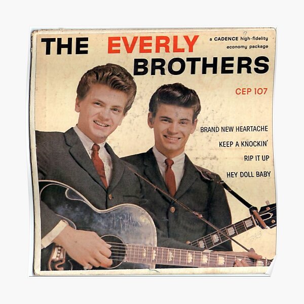 "The Everly Brothers 1958 Rockabilly ep cover" Poster by Vintaged ...