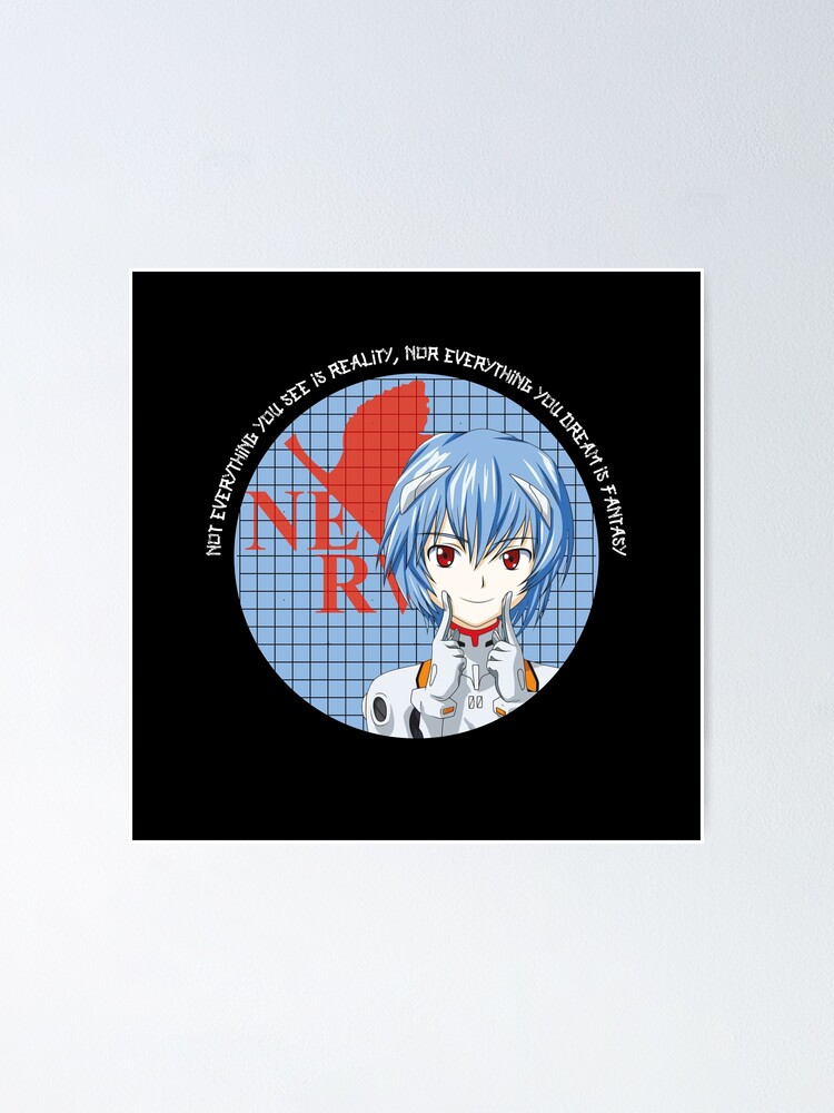 " rei ayanami smile white" Poster by cremadesign | Redbubble