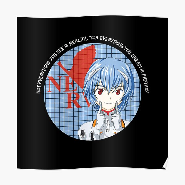 " rei ayanami smile white" Poster by cremadesign | Redbubble