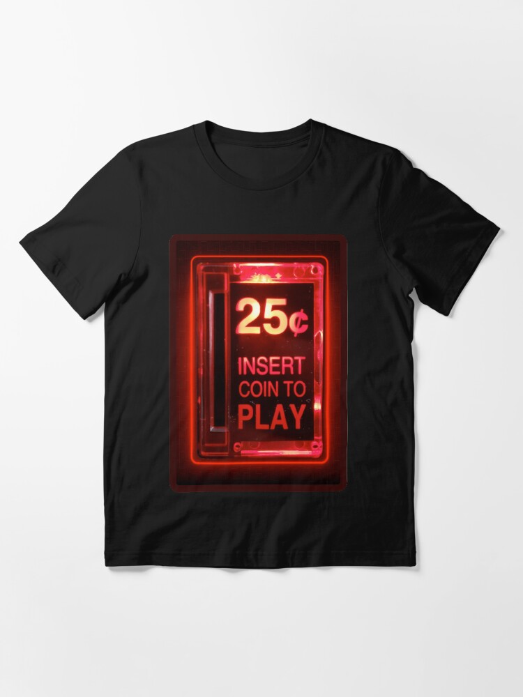 "Insert coin retro arcade" Essential T-Shirt for Sale by Retronik ...