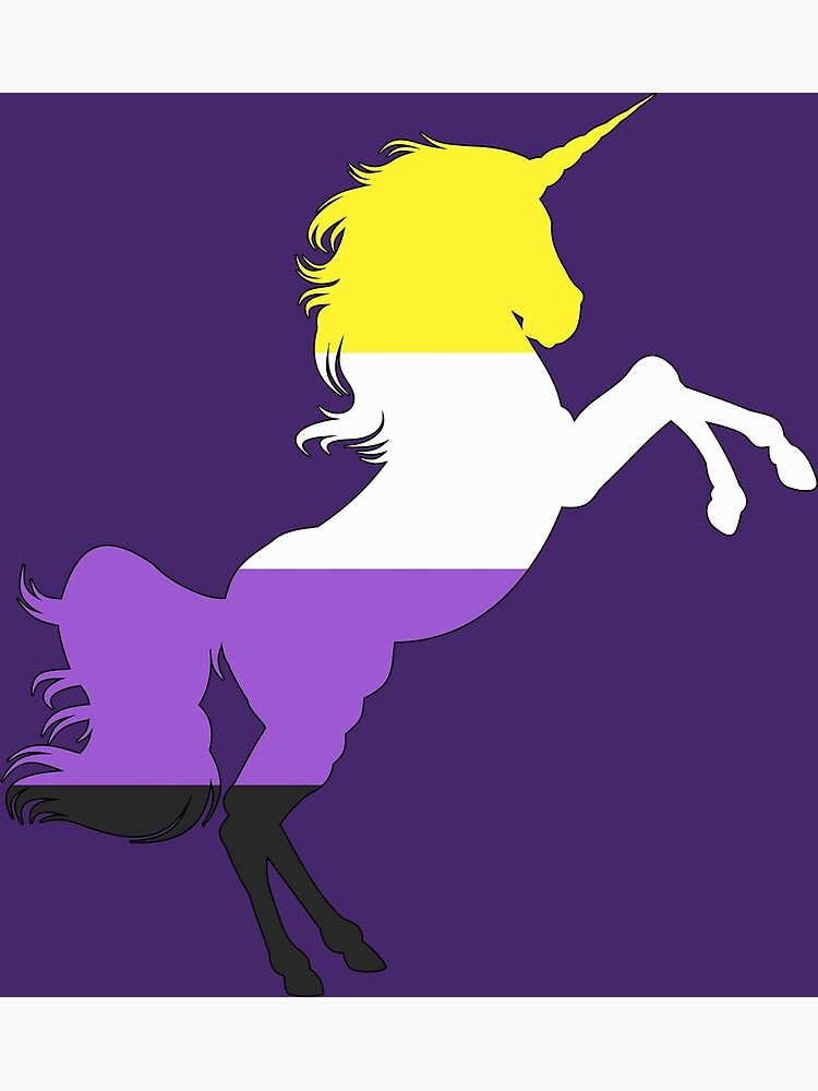 "Unicorn Non Binary Pride" Poster for Sale by The-Unicorn | Redbubble