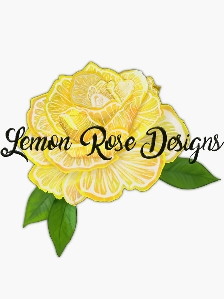 "Lemon Rose Designs Logo" Sticker by LemonRoseDesign | Redbubble