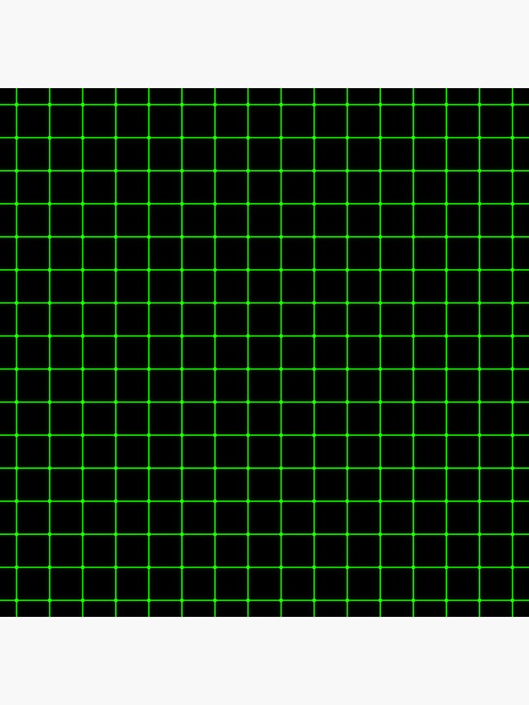 "Large Matrix Optical Illusion Grid in Black and Neon Green " Sticker ...