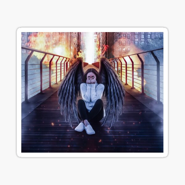 "fallen angel" Sticker for Sale by Iamdyartasya | Redbubble