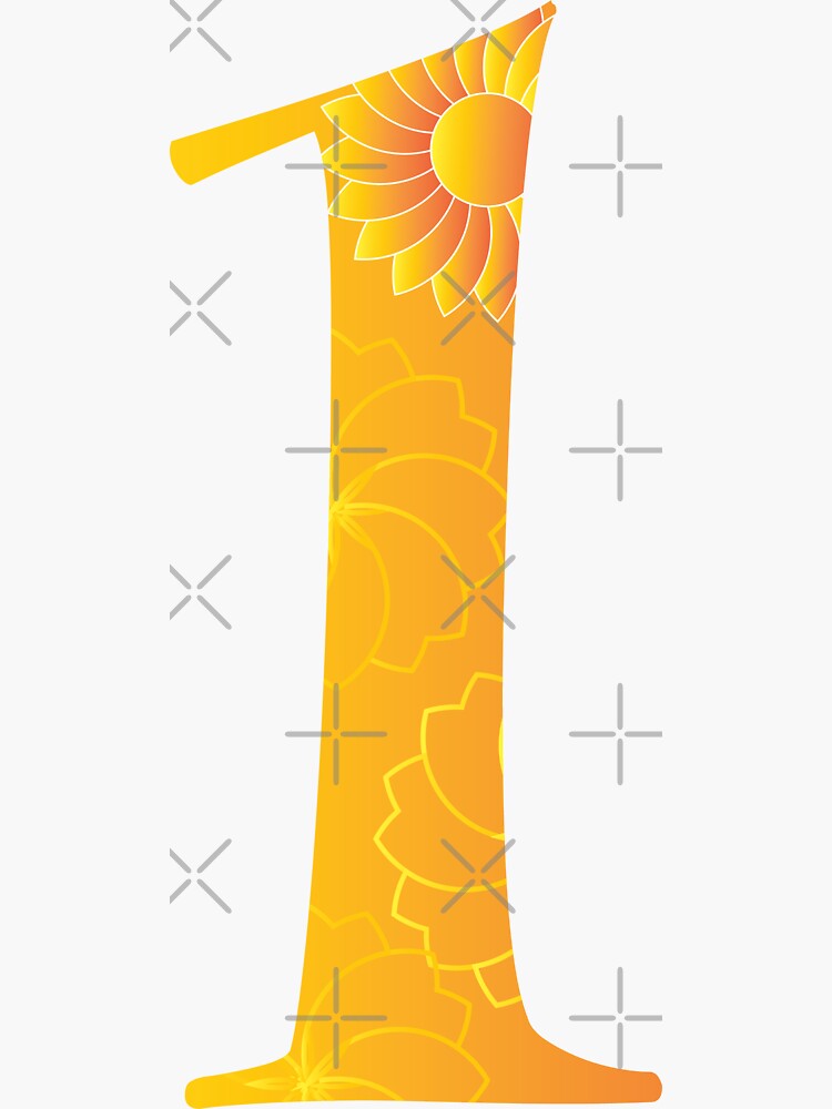 "Number ONE sticker" Sticker for Sale by SakiOno | Redbubble