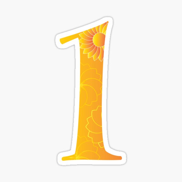 "Number ONE sticker" Sticker for Sale by SakiOno | Redbubble