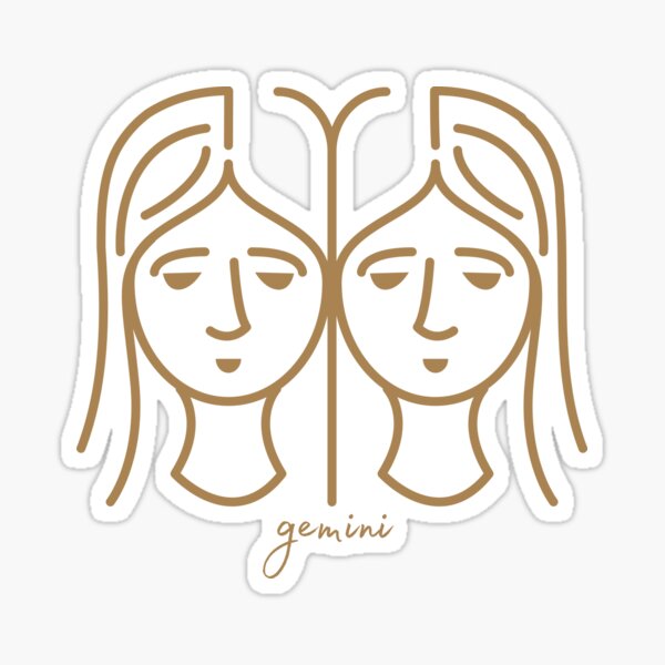 "Gemini Zodiac Sign" Sticker for Sale by YukiAkogi | Redbubble