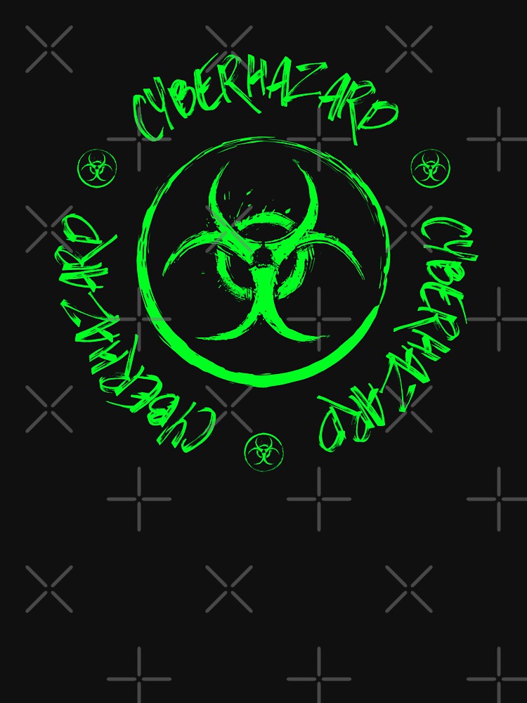 "Cyber Hazard Biohazard Symbol" Essential T-Shirt for Sale by EBM-Gear ...