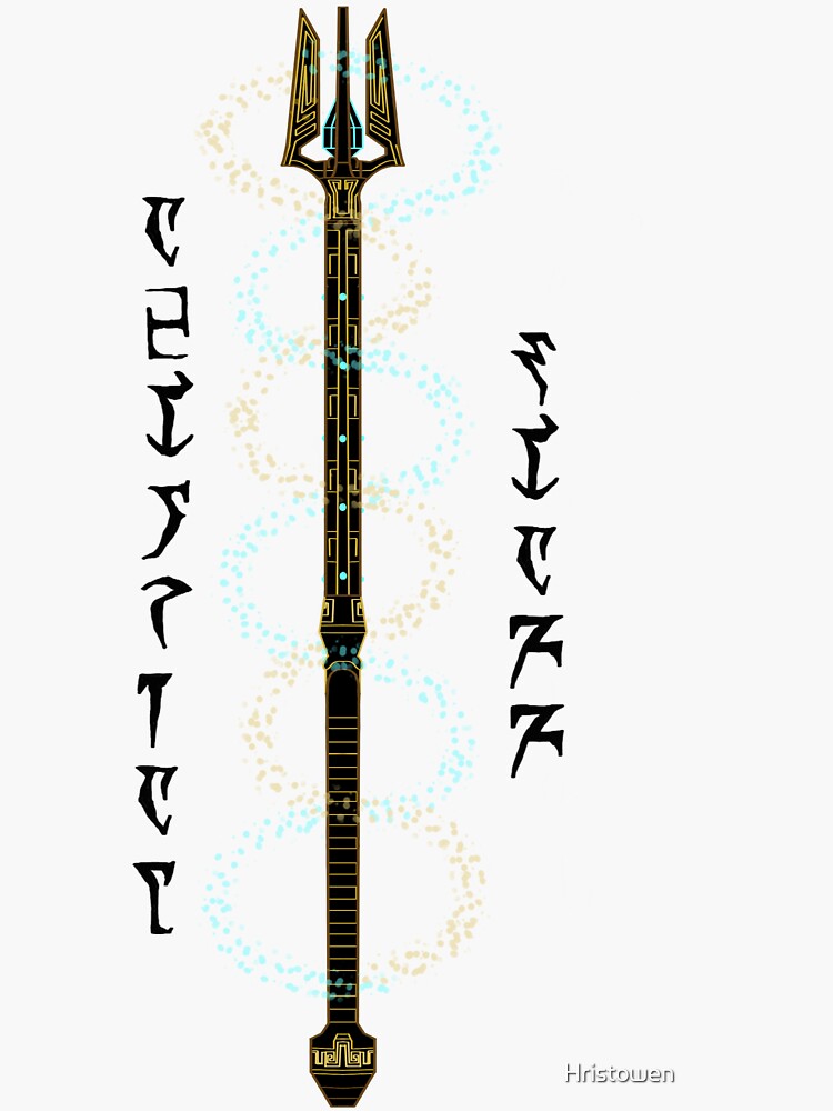 "Aetherial Staff" Sticker for Sale by Hristowen | Redbubble