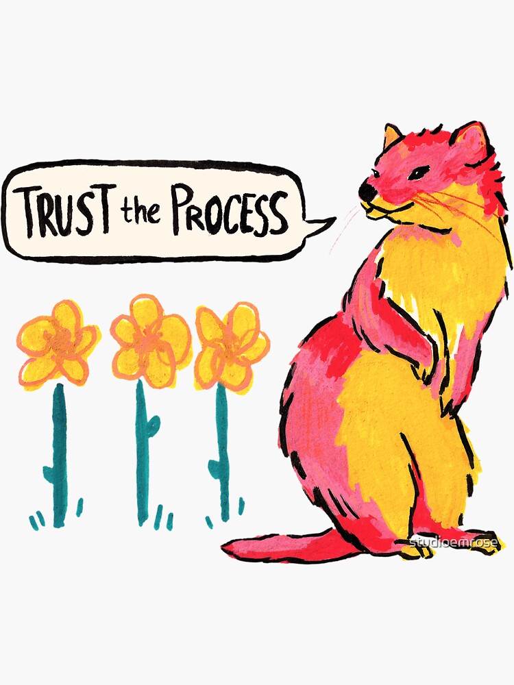 "Trust the process (Pink Variation)" Sticker for Sale by studioemrose ...