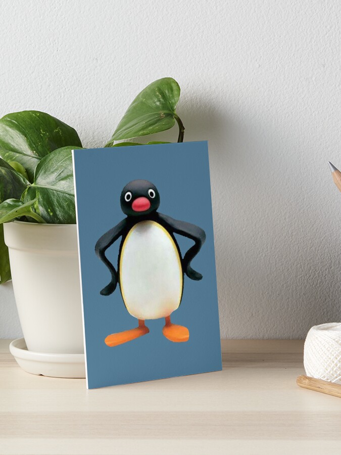 "Angry Pingu New Official Merch" Art Board Print for Sale by Beep Peep ...
