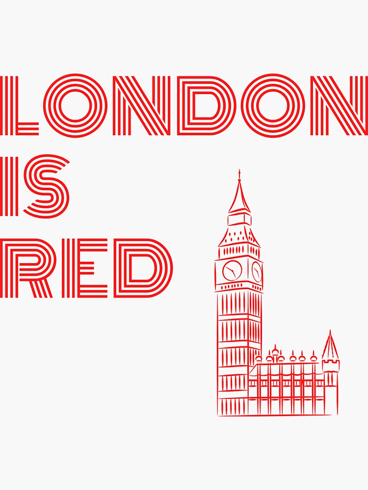 "London is red" Sticker for Sale by Simed48 | Redbubble