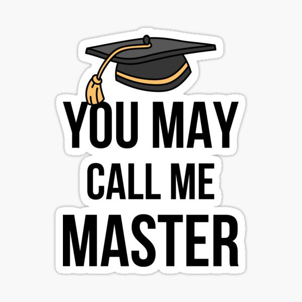 "You May Call Me Master I" Sticker for Sale by lemon-pepper | Redbubble
