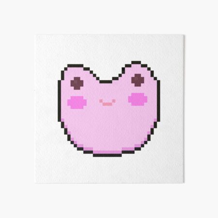 "pixel art frog pink" Art Board Print for Sale by sezalilly | Redbubble