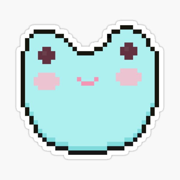 Pegatina «pixel art rana azul» de sezalilly | Redbubble