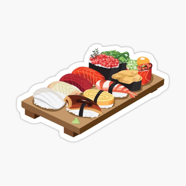 "Sushi Platter" Sticker by NiftyTrinket | Redbubble