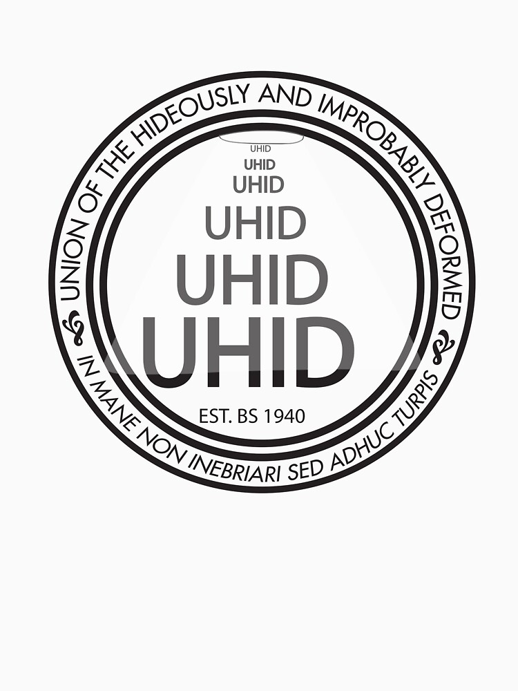 "UHID - Black Outline" T-shirt for Sale by missmordant | Redbubble ...