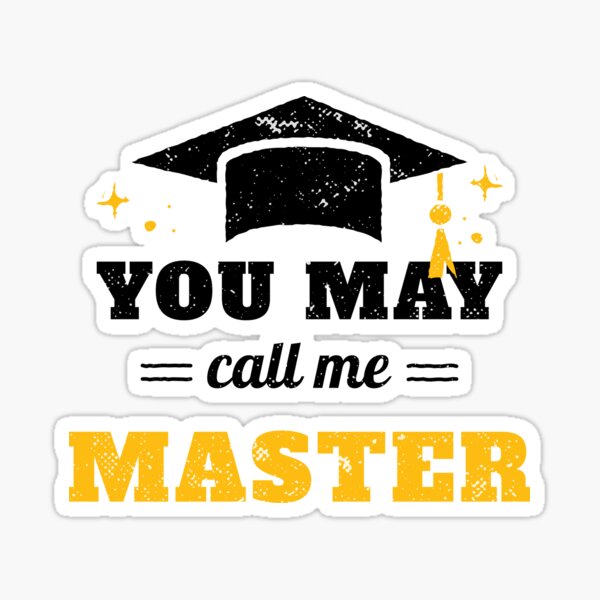 "You May Call Me Master II" Sticker for Sale by lemon-pepper | Redbubble