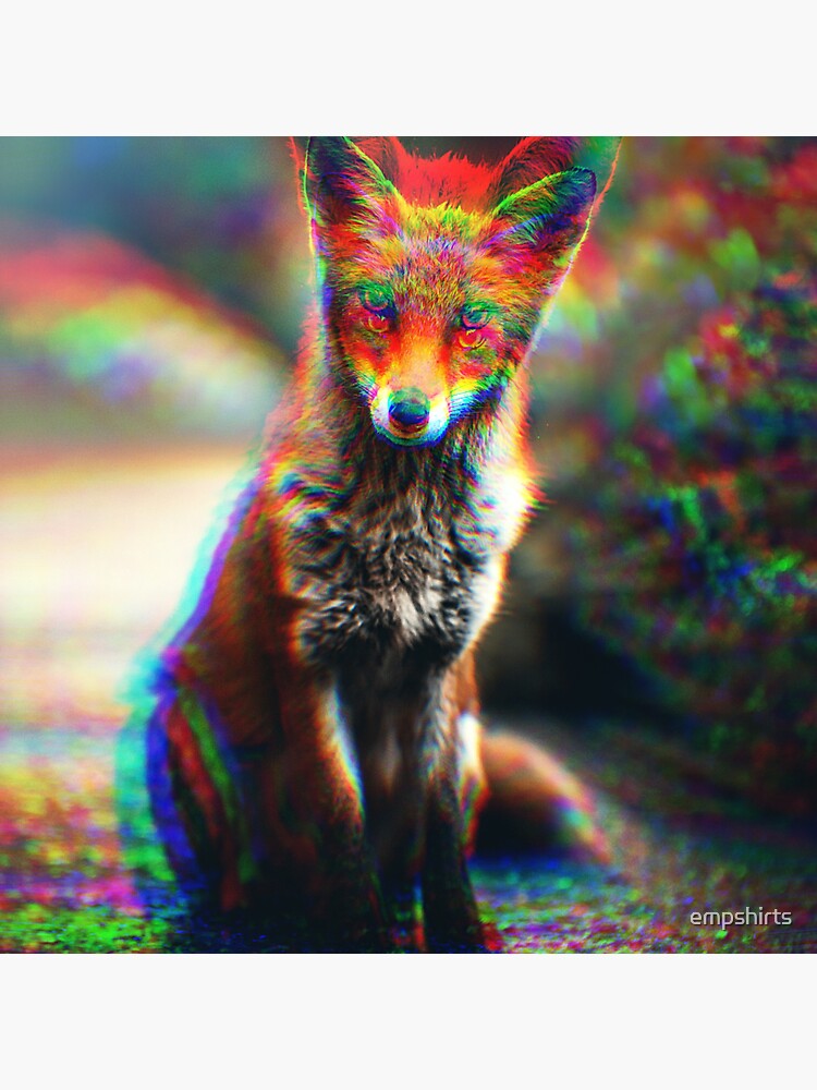 "Rgb FOX Fuchs RGB art" Sticker for Sale by empshirts | Redbubble