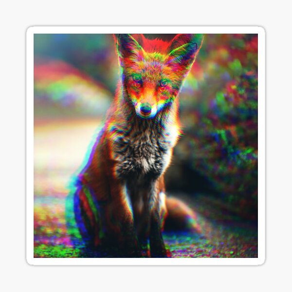 "Rgb FOX Fuchs RGB art" Sticker for Sale by empshirts | Redbubble