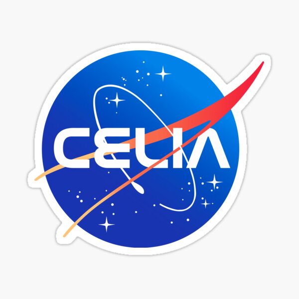 "Custom Name Nasa logo - Celia" Sticker for Sale by SappEContent ...
