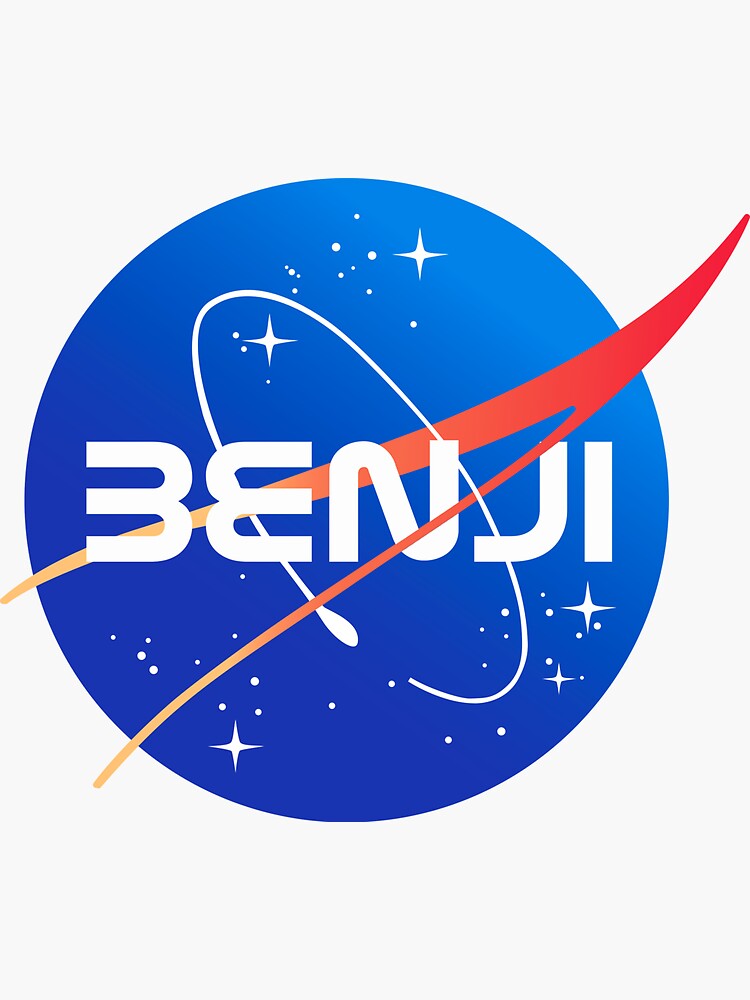 "Custom Name Nasa logo - Benji" Sticker for Sale by SappEContent ...
