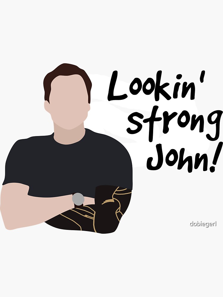 "Looking Strong John" Sticker for Sale by dobiegerl | Redbubble