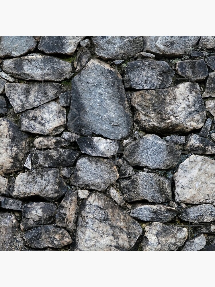 "Rustic Stones Pattern - Gray Stones Wall Pattern" Sticker by silviaol ...