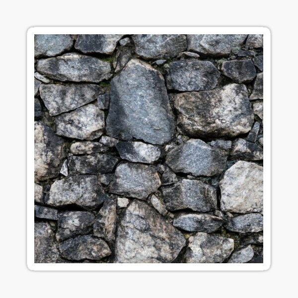 "Rustic Stones Pattern - Gray Stones Wall Pattern" Sticker by silviaol ...