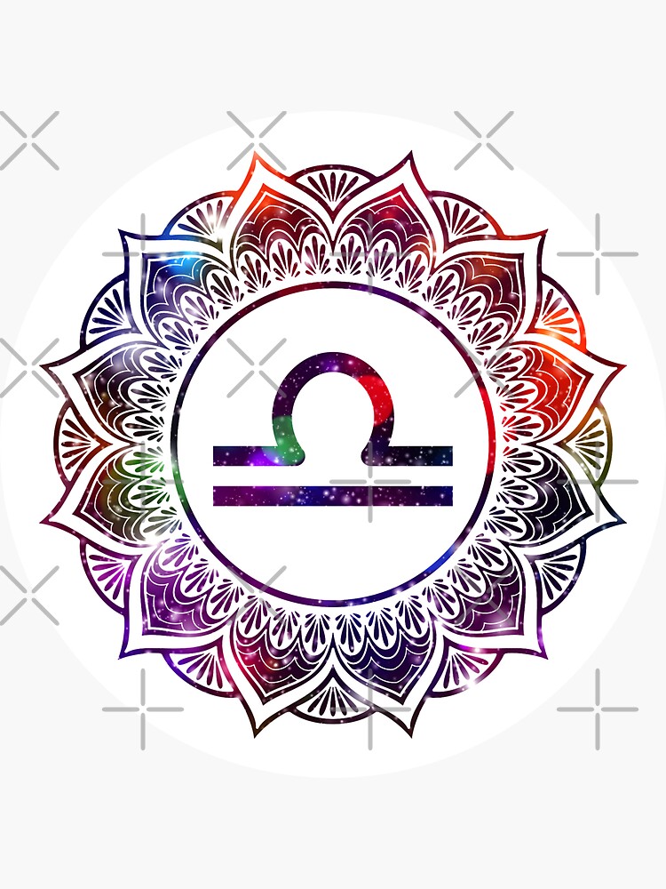 "Libra Zodiac - Mandala" Sticker by Magartes | Redbubble