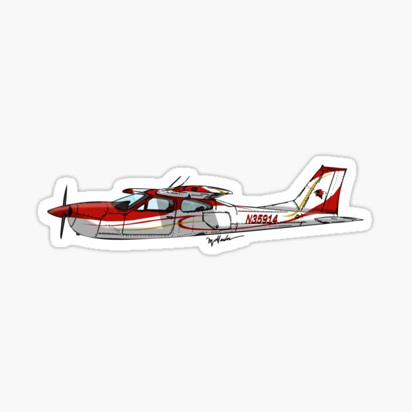 "Cessna Cardinal Retractable Gear N35914" Sticker for Sale by ...