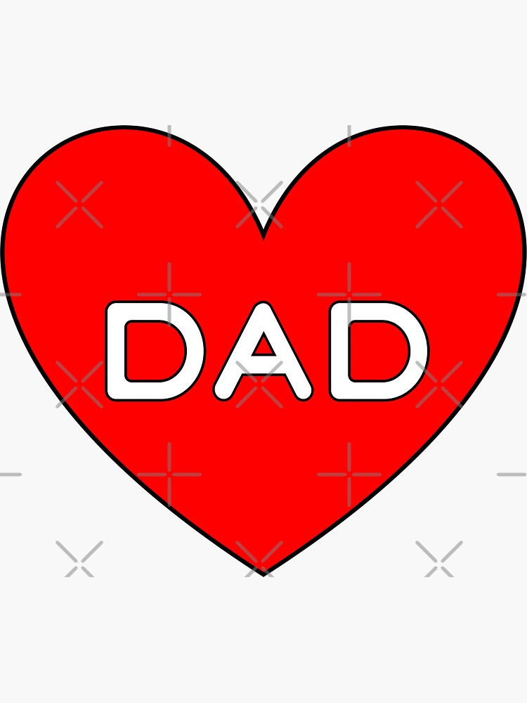 "Symbol and word about love dad" Sticker by stampnakrub | Redbubble