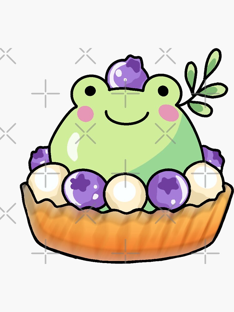 "blueberry frog tart" Sticker for Sale by yktv-kloi | Redbubble