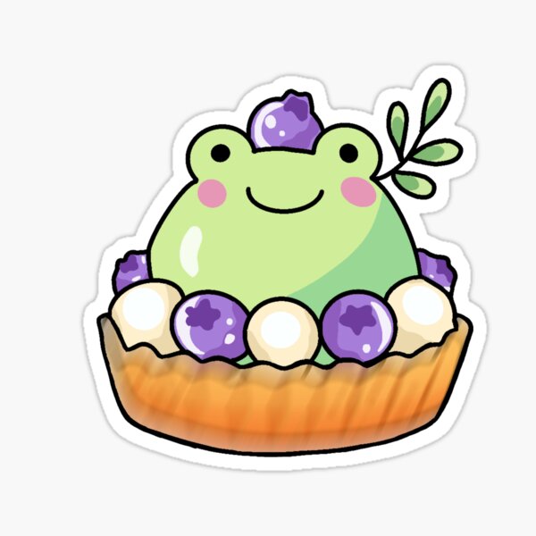 "blueberry frog tart" Sticker for Sale by yktv-kloi | Redbubble
