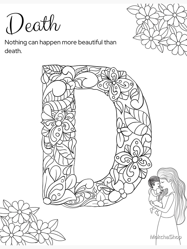 "Death wise saying coloring design printable art book" Sticker for Sale ...