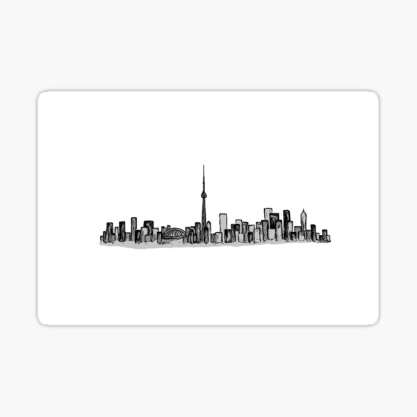 "Toronto Skyline " Sticker by hollyhousecat | Redbubble