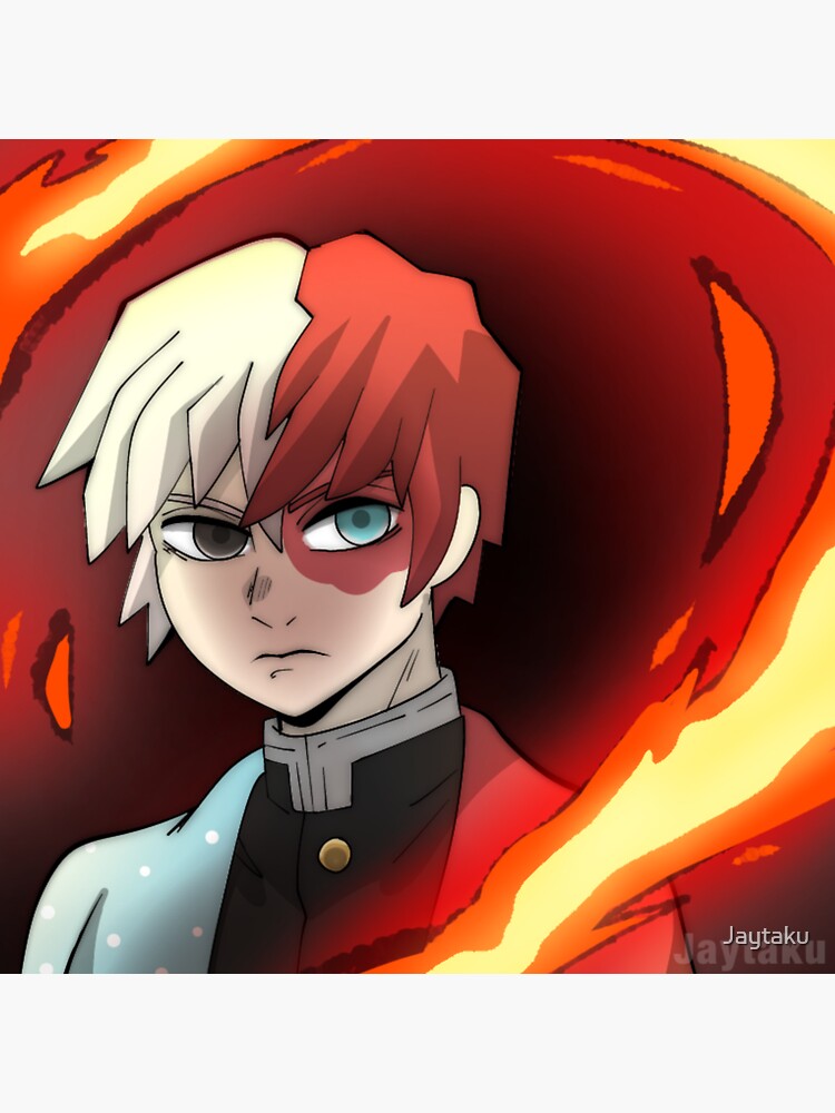 "Demon Slayer Todoroki" Sticker by Jaytaku | Redbubble