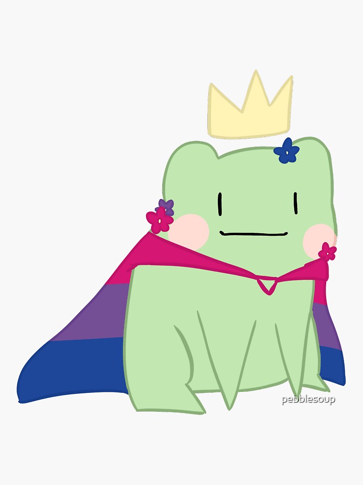 "bisexual pride frog sticker" Sticker for Sale by pebblesoup | Redbubble